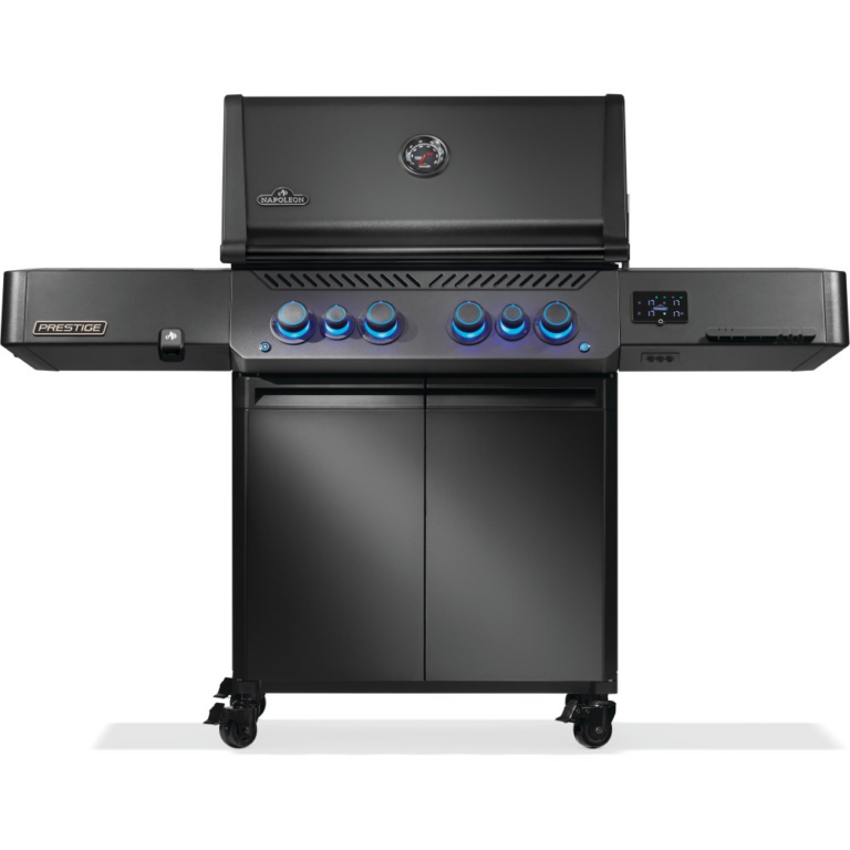 Napoleon Grill on Cart Matte Black, 6 burners, Cast Stainless grates ...